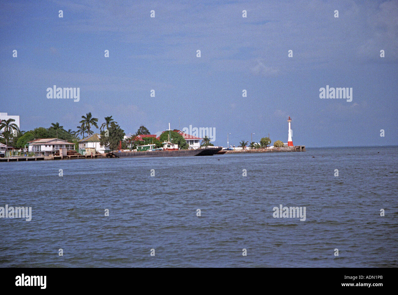 BELIZE CITY BELIZE CENTRAL AMERICA August Looking across Haulover Creek ...