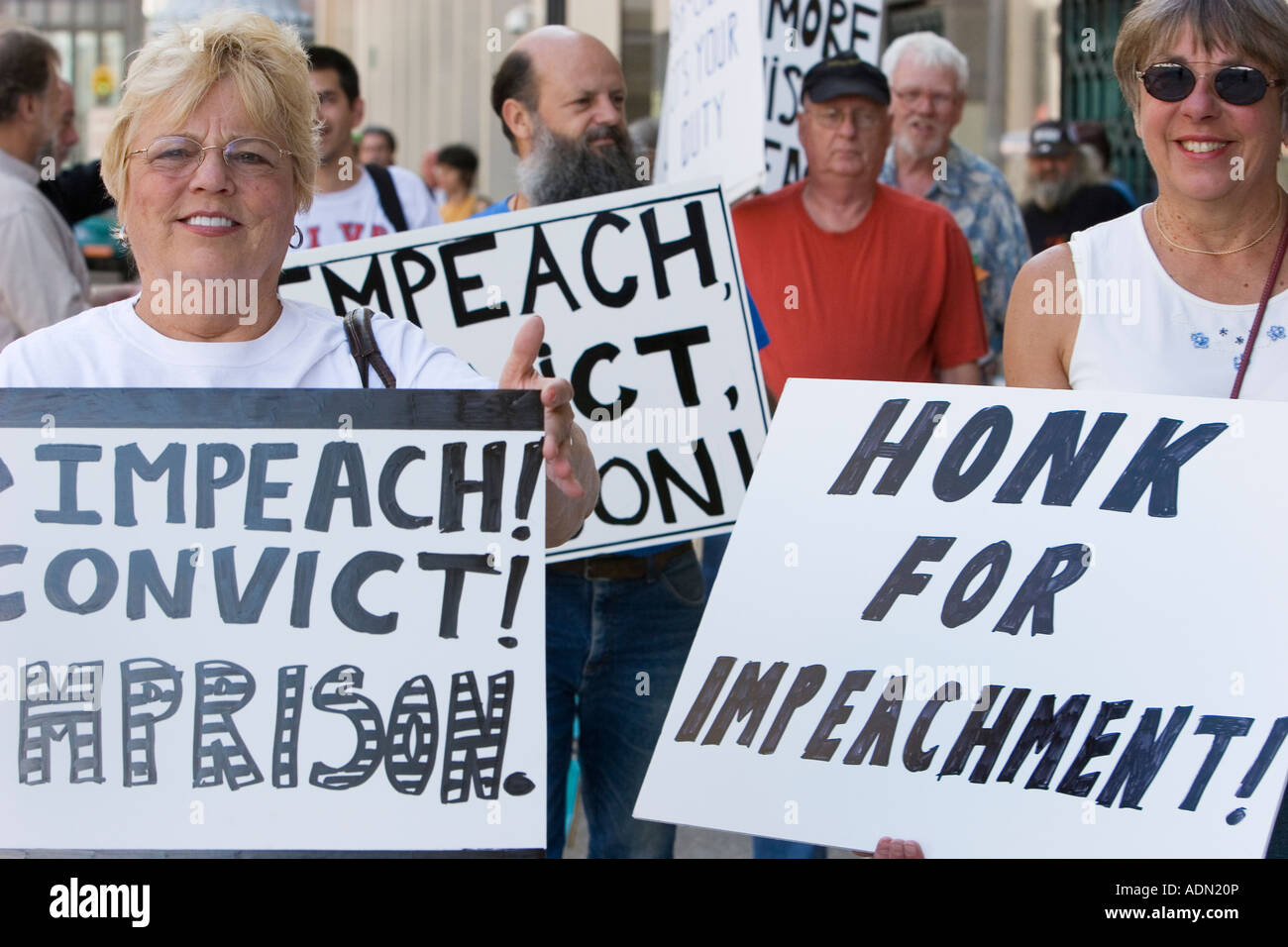 Rally to Impeach George Bush Stock Photo - Alamy