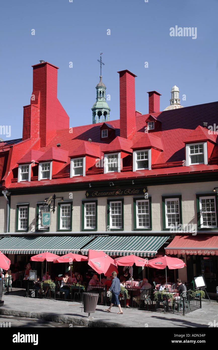 Canada Quebec Québec City rue Ste Anne street scene Stock Photo - Alamy