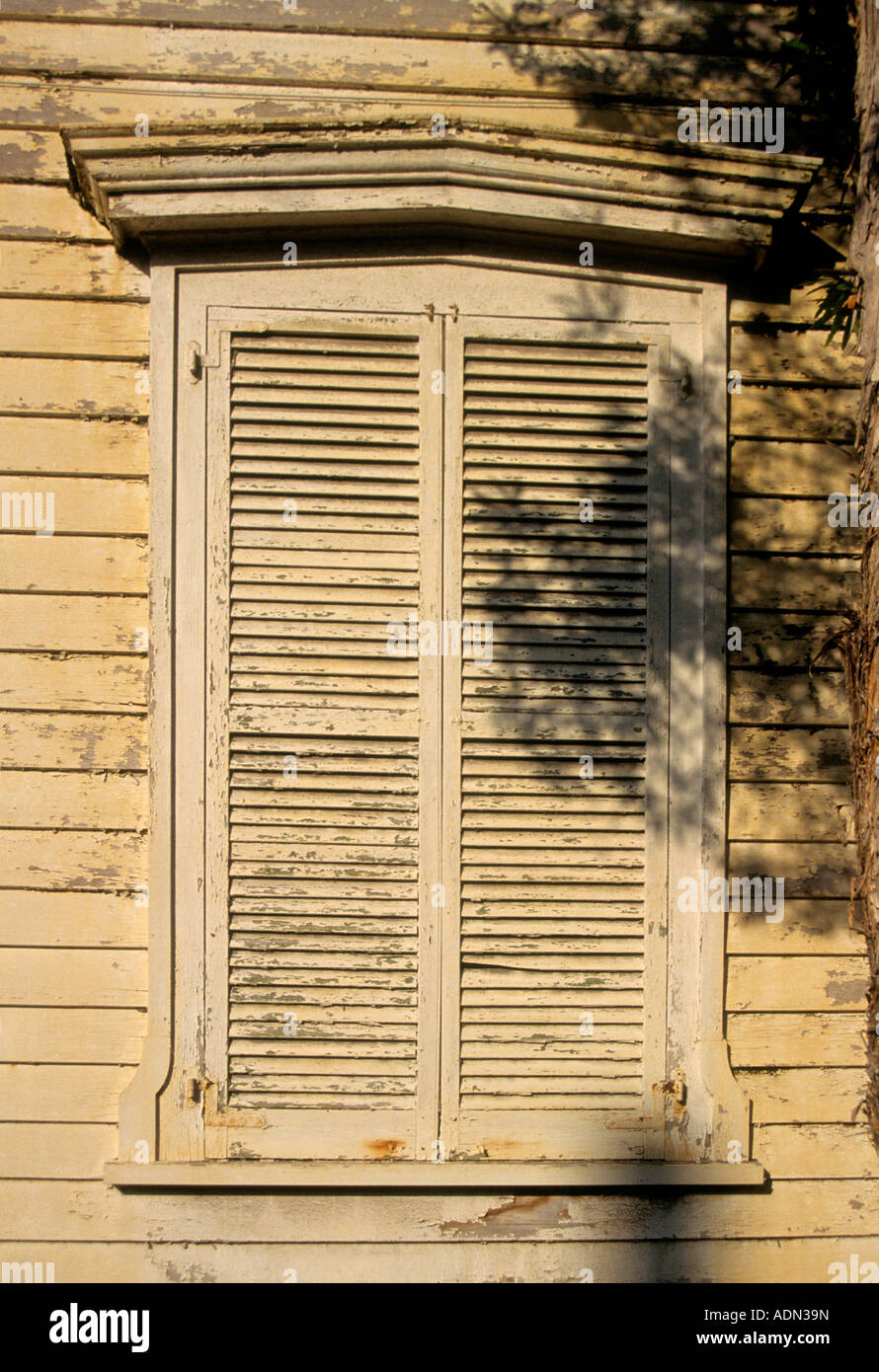 A shuttered window as an architectural detail in Key West Old Town ...