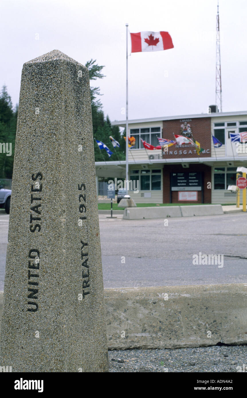 Canadian border marker hi-res stock photography and images - Alamy