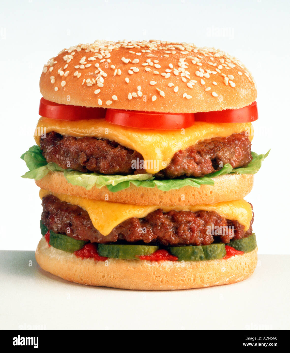 DOUBLE DECKER HAMBURGER Stock Photo, Royalty Free Image: 2495851 - Alamy