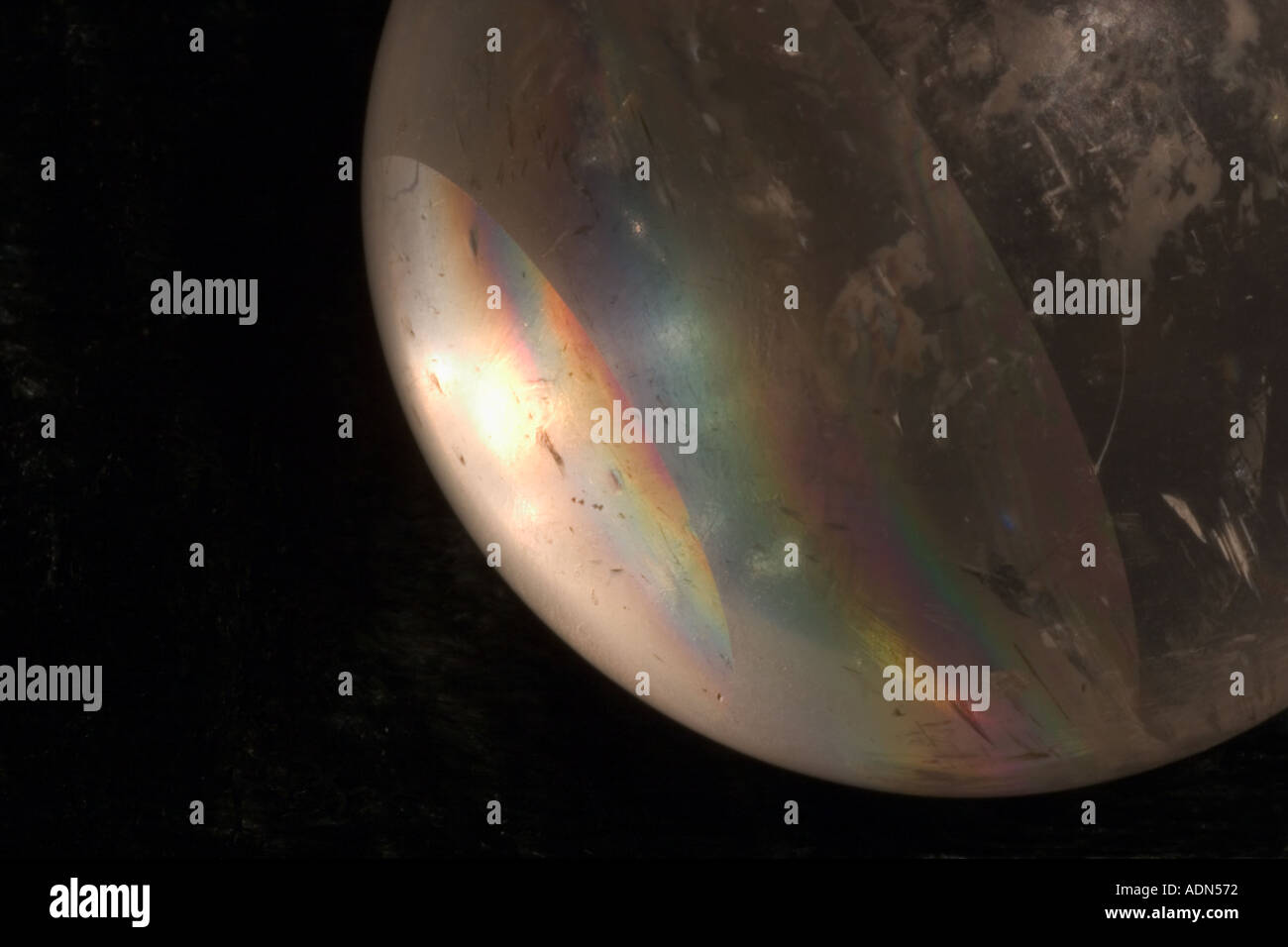 Optical Calcite natural refraction of light gives the colour across the ...