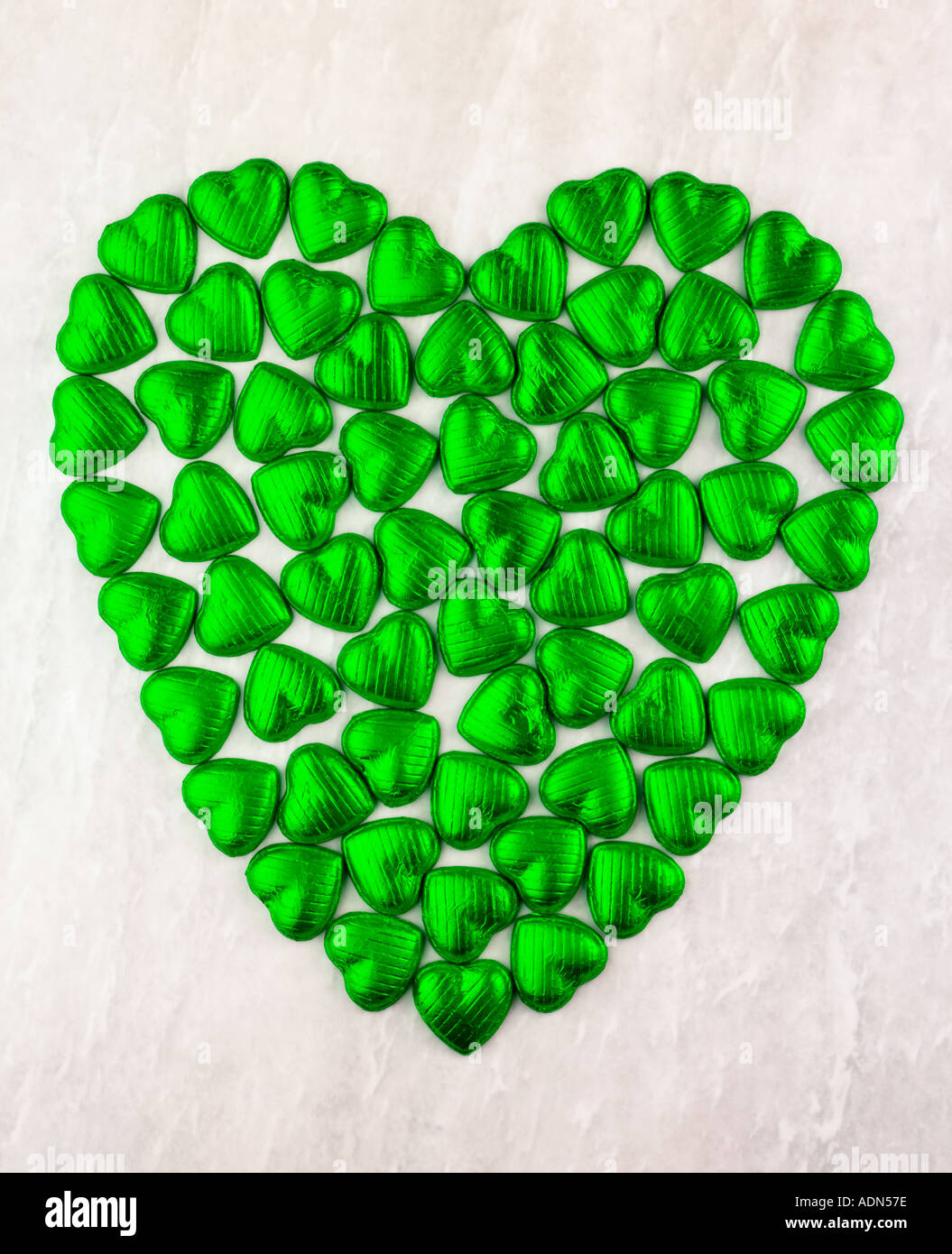 GREEN CHOCOLATE HEART Stock Photo - Alamy