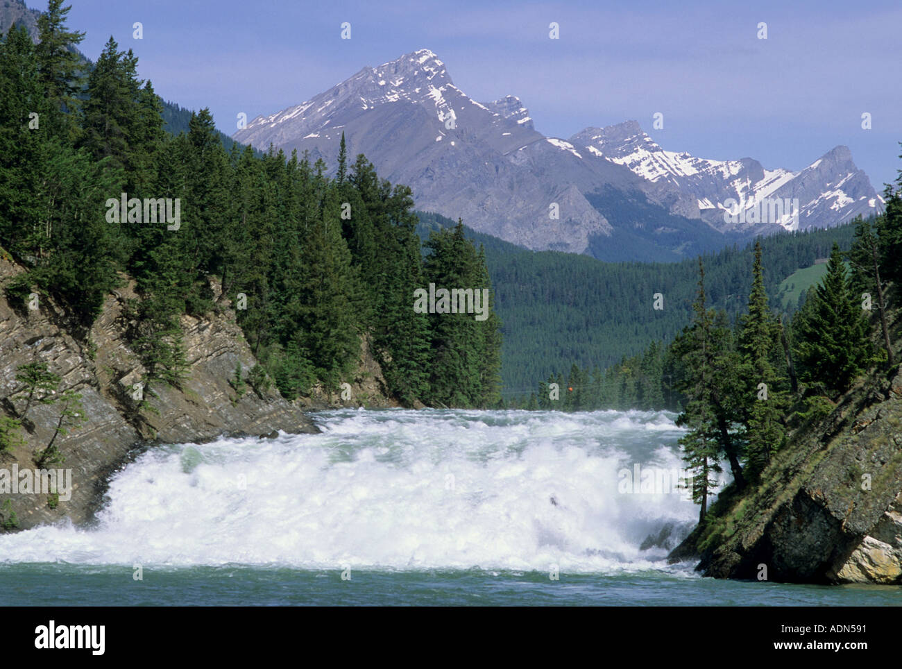 Bow Falls in Banff Alberta Canada Stock Photo - Alamy