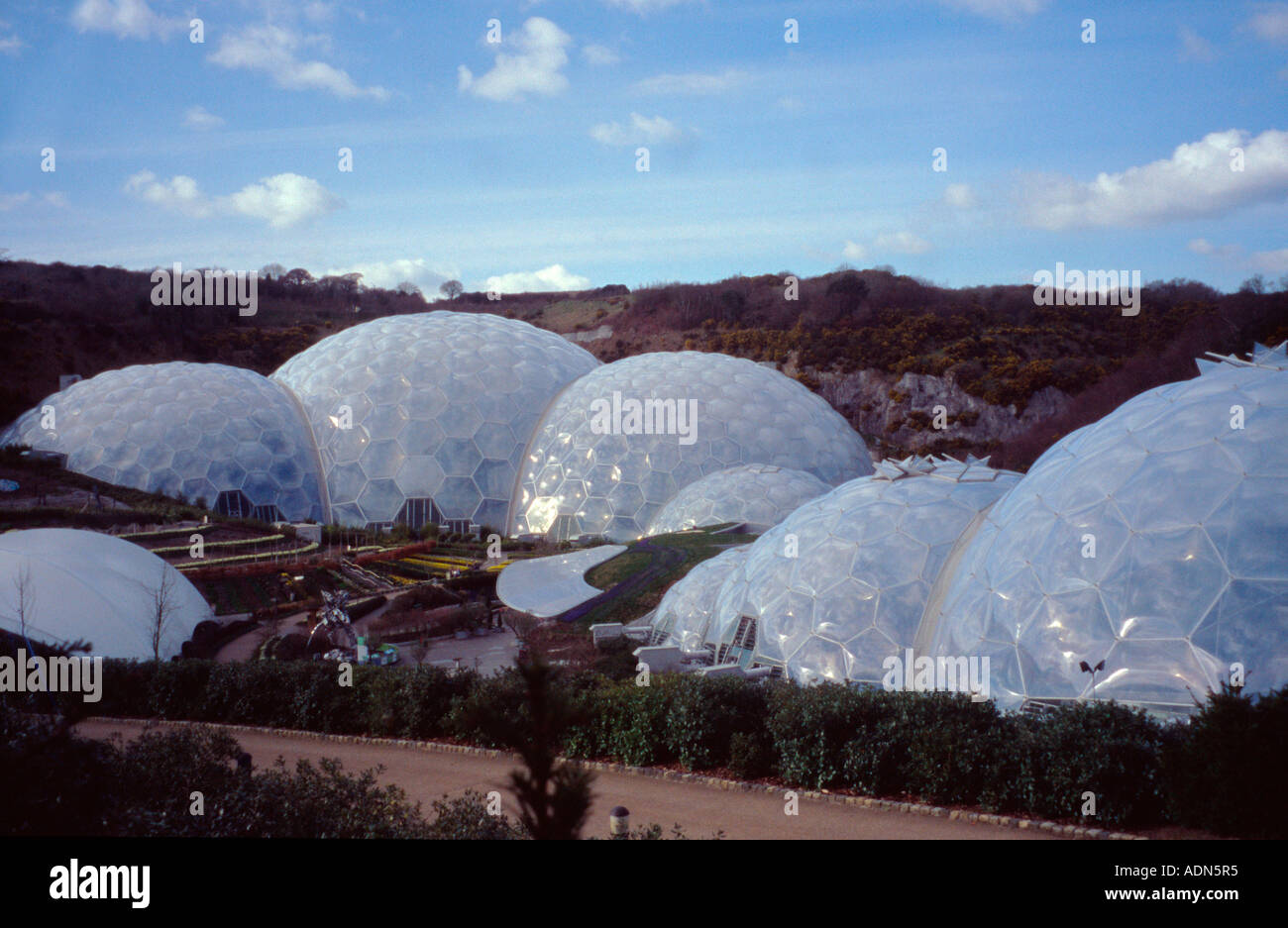 Biomes at the Eden Project St Austell Cornwall England UK Stock Photo ...