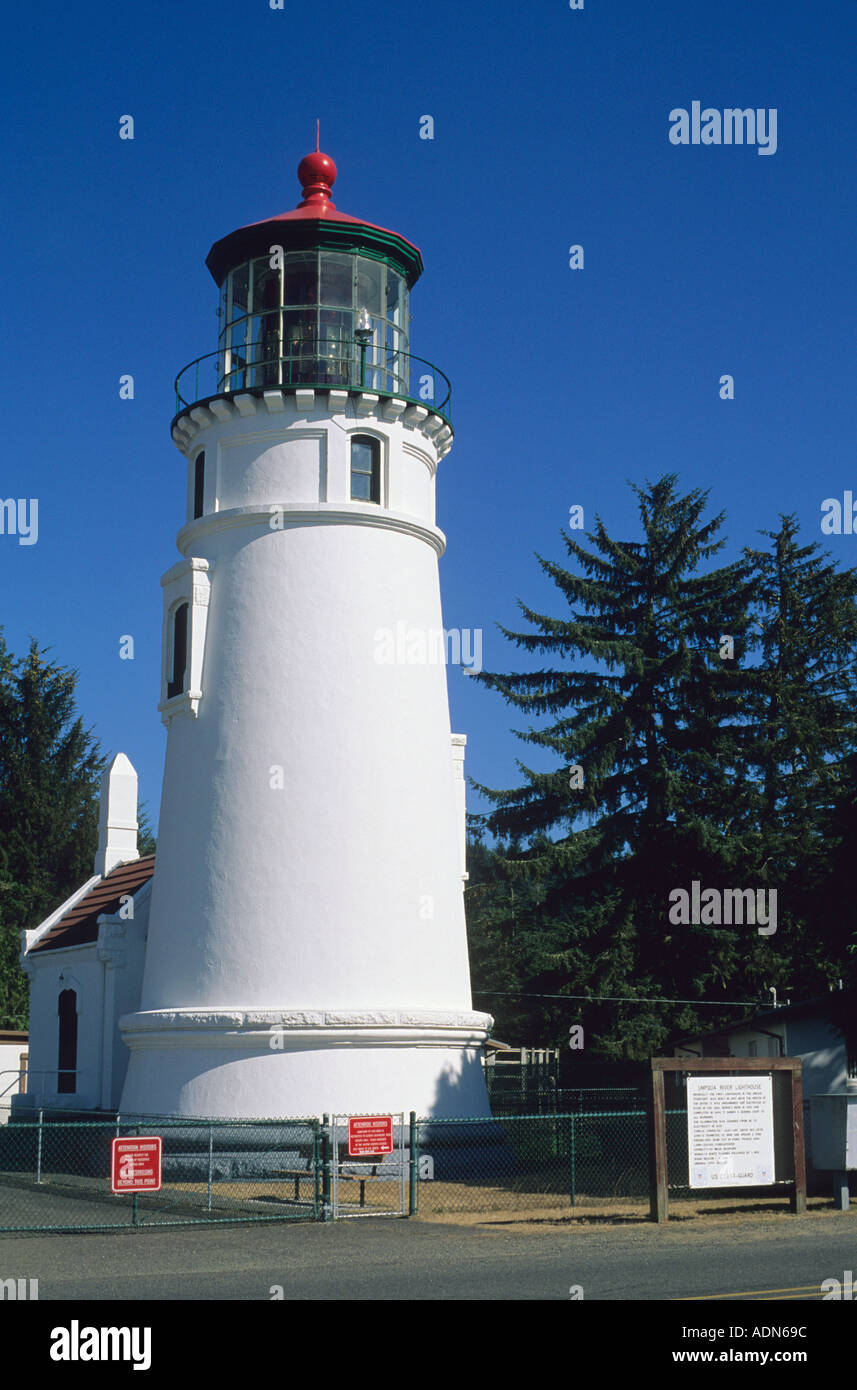 Umpqua River lighthouse on the Oregon Coast Stock Photo - Alamy