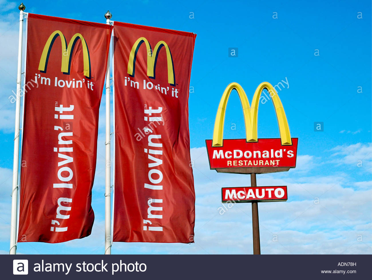Mcdonald's Logo And Flag Stock Photos & Mcdonald's Logo And Flag Stock ...