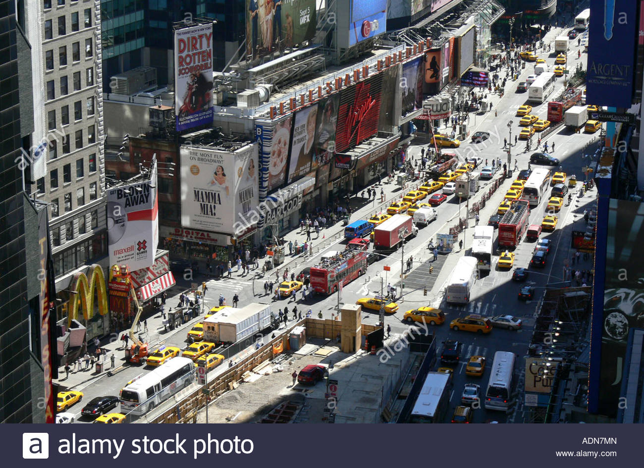 Times Square Birds Eye View Stock Photos & Times Square Birds Eye View ...