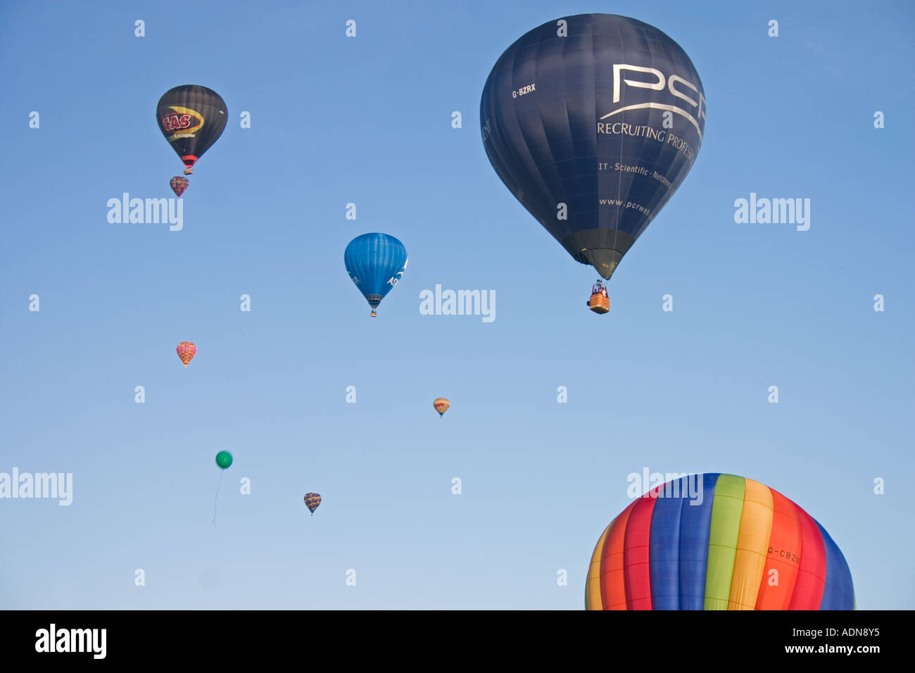 Many Balloons flying Stock Photo - Alamy