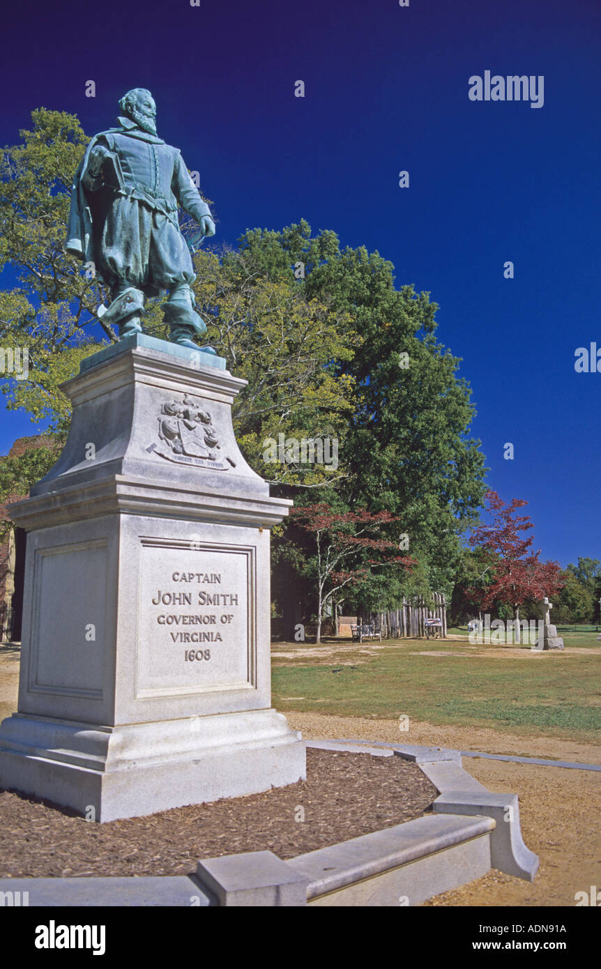 A statue of Captain John Smith in Jamestown Virginia Stock Photo - Alamy