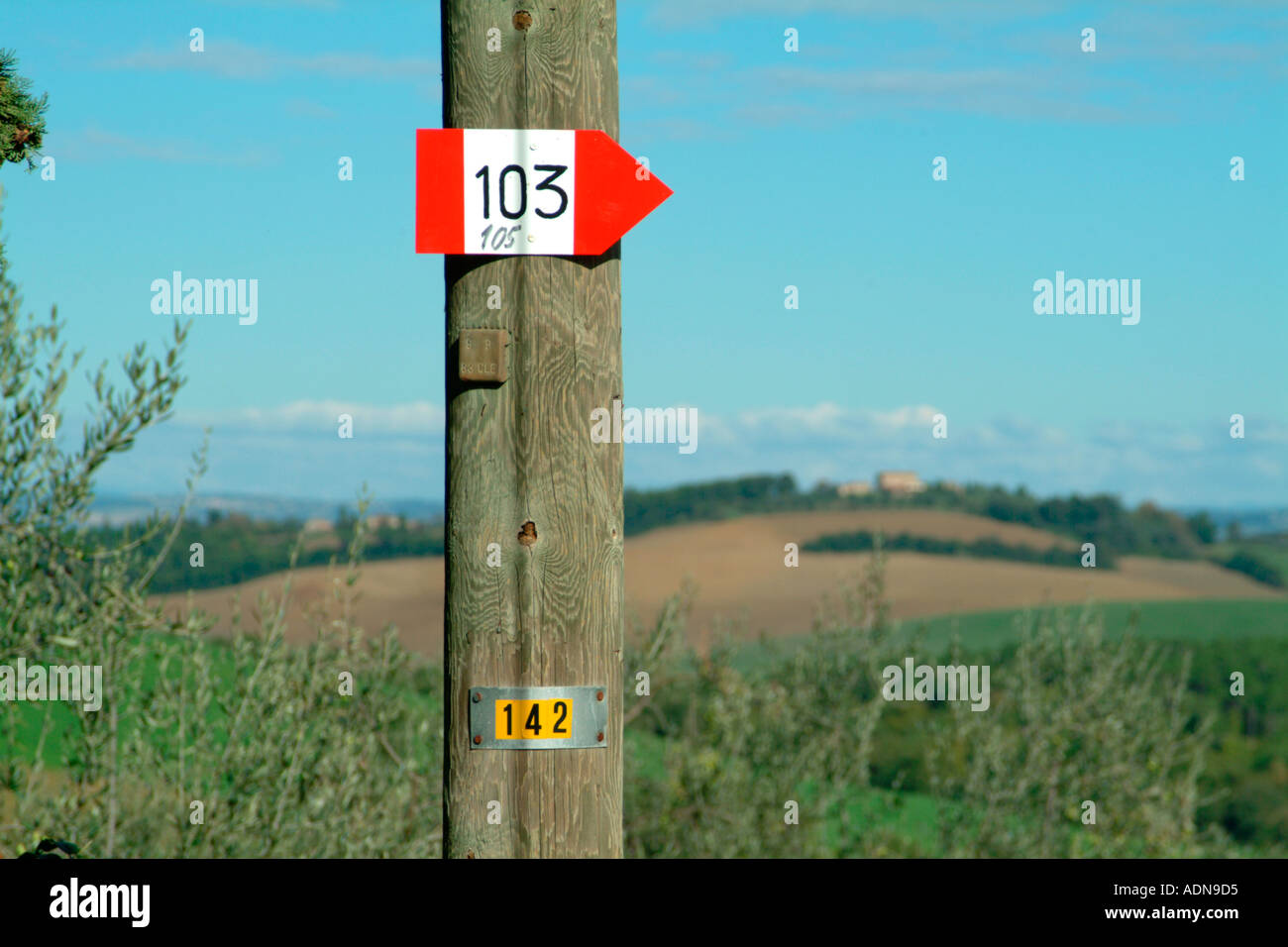 Footpath sign waymark arrow hi-res stock photography and images - Alamy