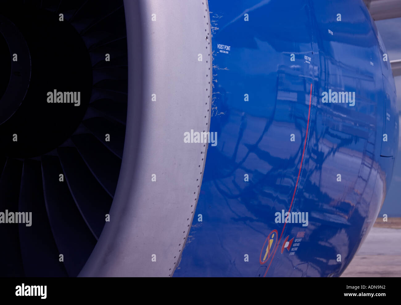 Airplane engine closeup Stock Photo - Alamy