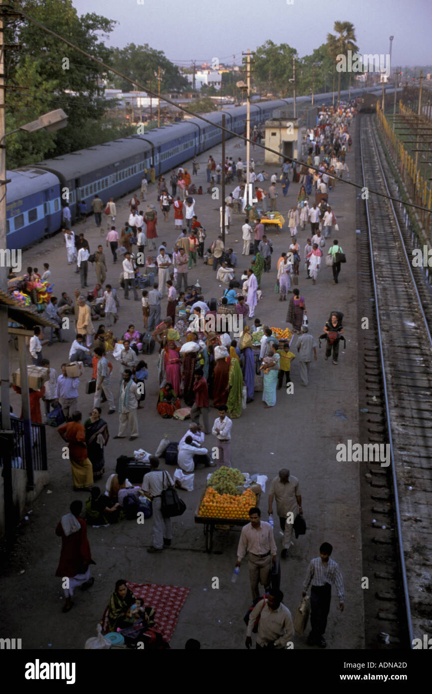 India Uttar Pradesh Varanasi Varanasi Junction Train Station Stock ...