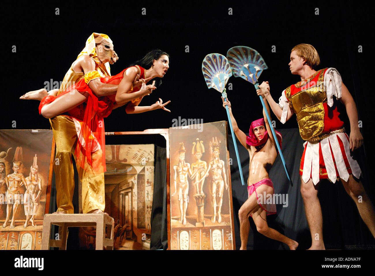 Eclipse theatre group performing play on Egyptian theme at Pinar del ...