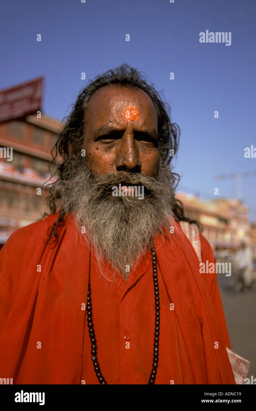 Holy man, Jaipur, Rajasthan, India Stock Photo - Alamy