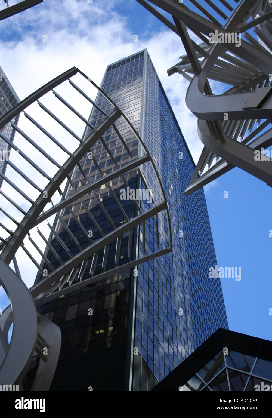 Skyscraper and modern art downtown Calgary September 2006 Stock Photo ...