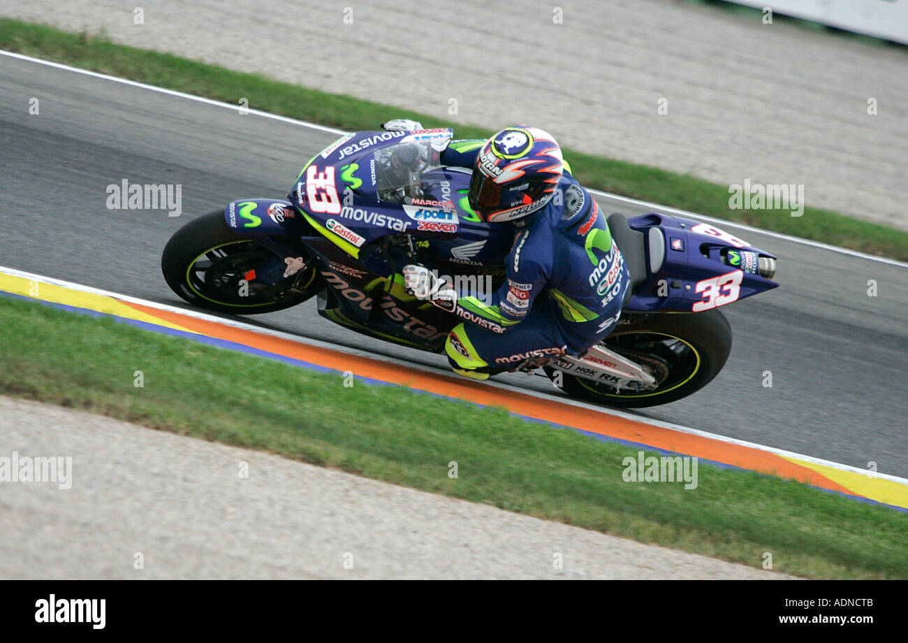 Marco Melandri, Moto GP competitor riding for Movistar Honda at ...