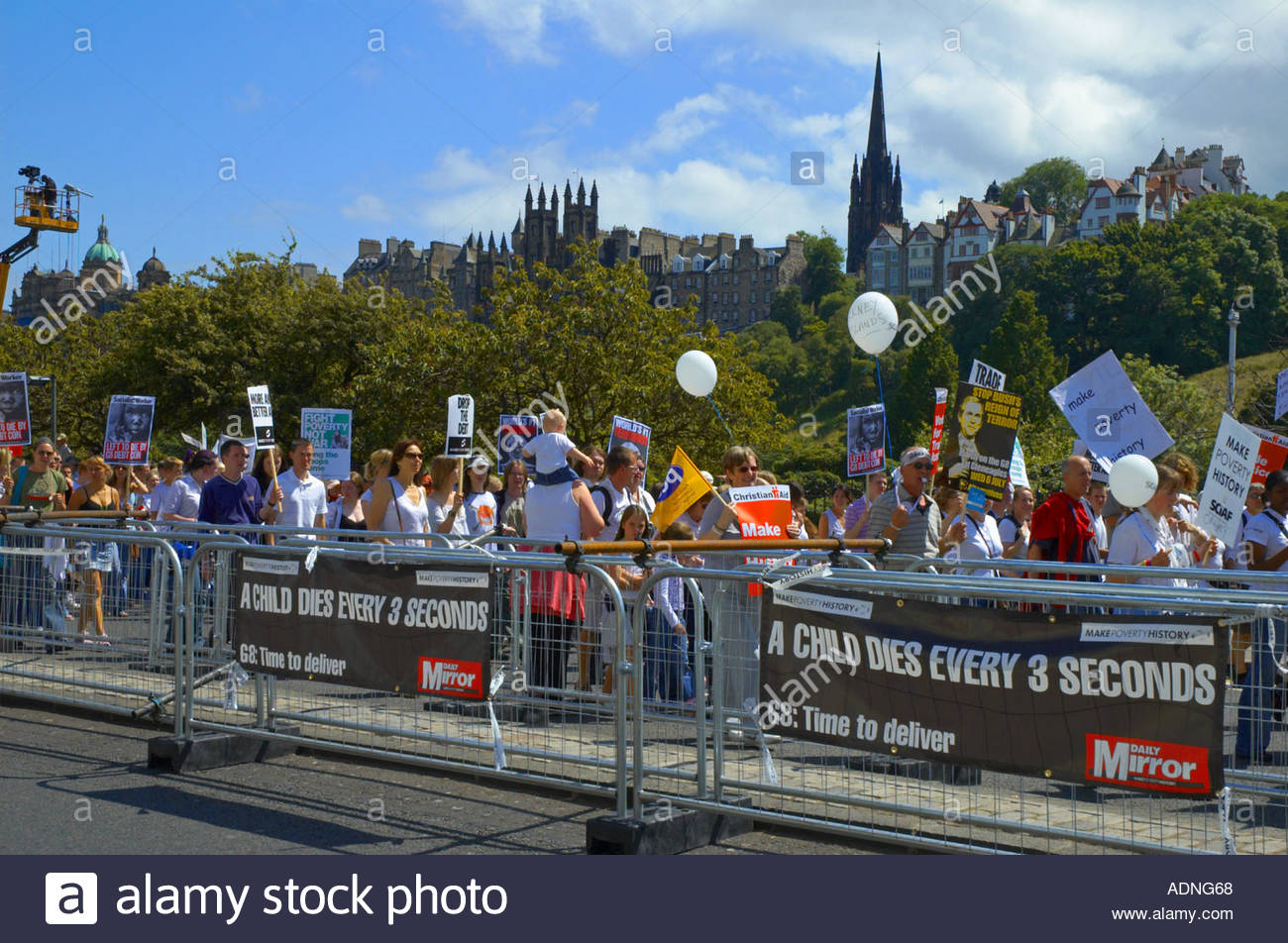 The G8 protest march in Edinburgh Scotland Stock Photo - Alamy