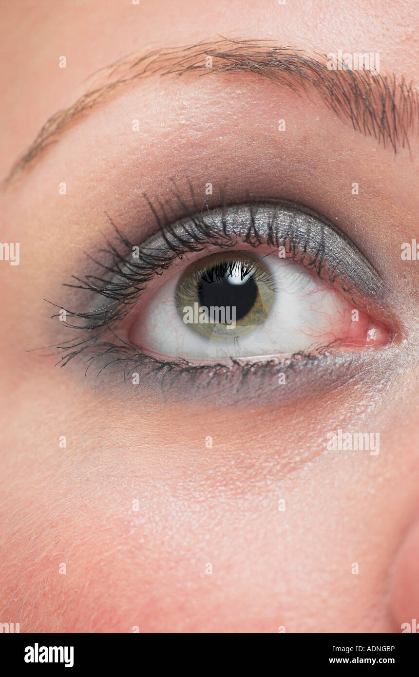 Extreme close up of womans eye with dramatic make up Stock Photo - Alamy