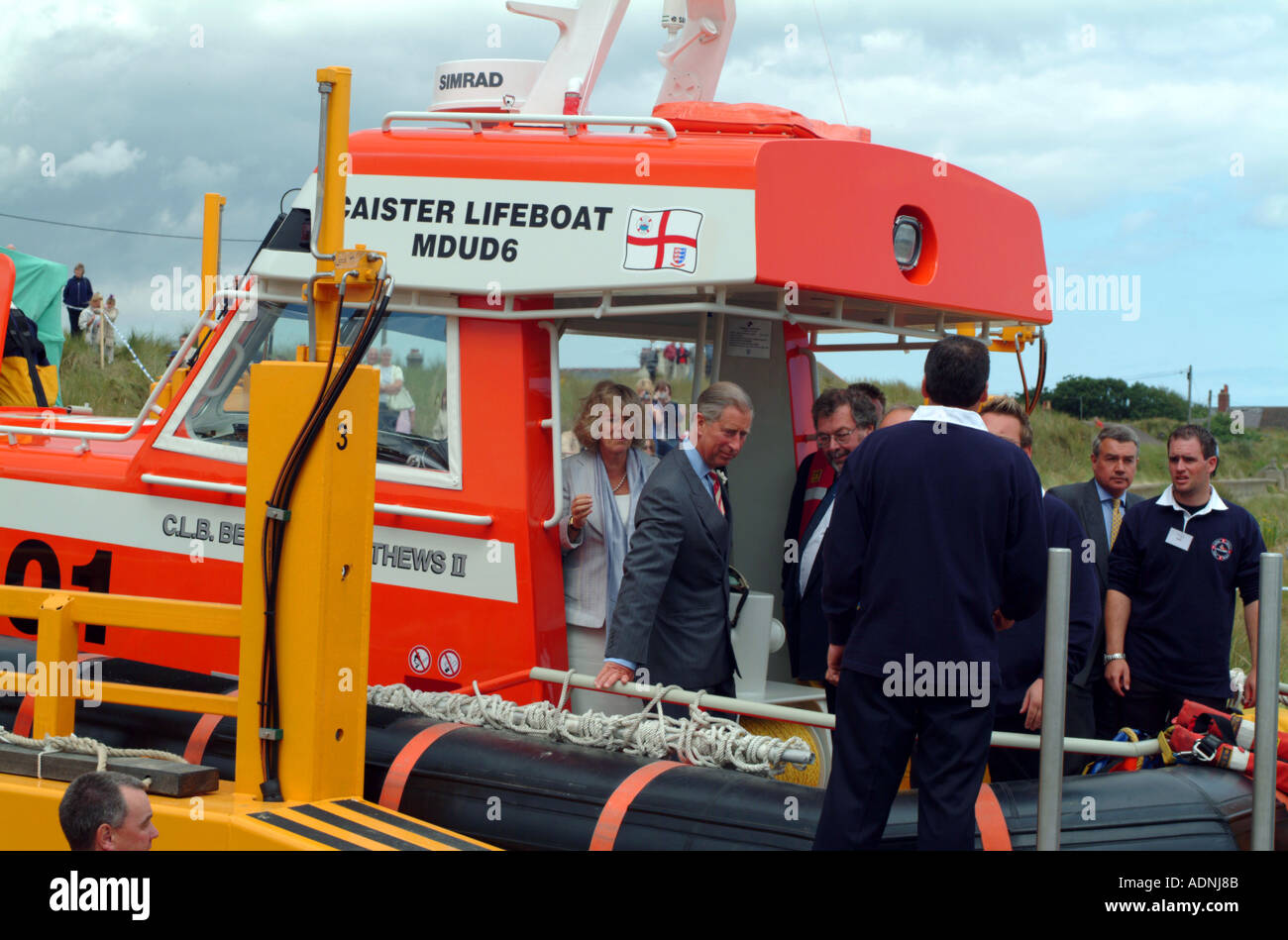 Prince Charles and Camilla at Caister lifeboat Stock Photo - Alamy