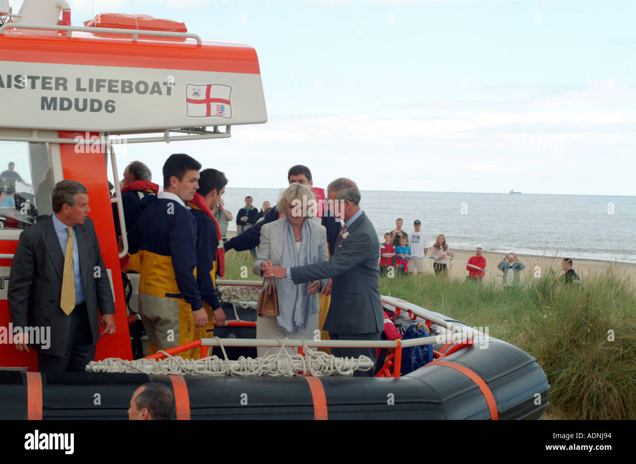 Prince Charles and Camilla at Caister lifeboat Stock Photo - Alamy