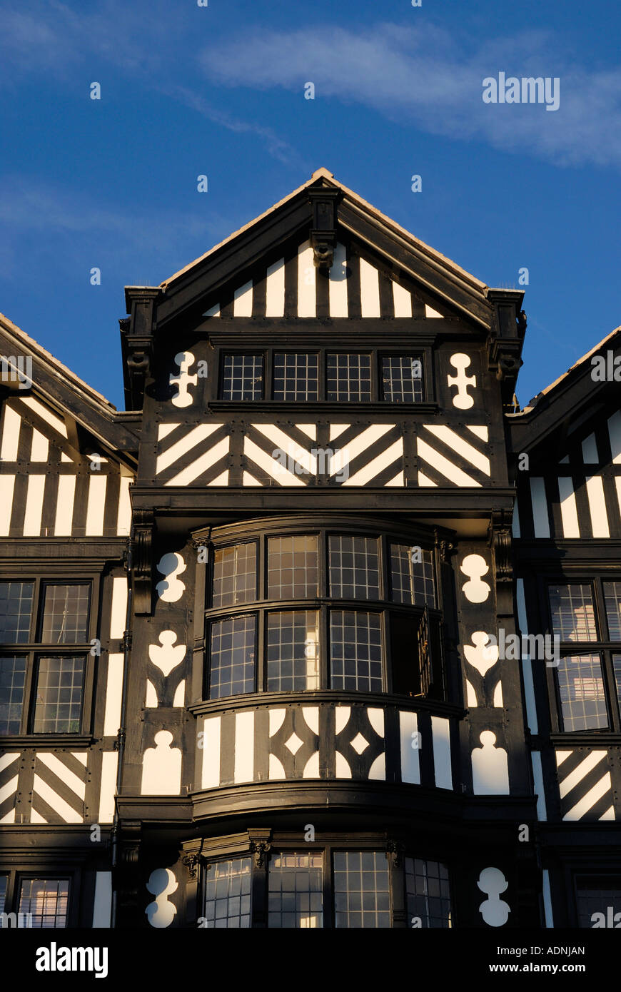 Chester Half timbered Tudor buildings in Bridge Street in the historic ...