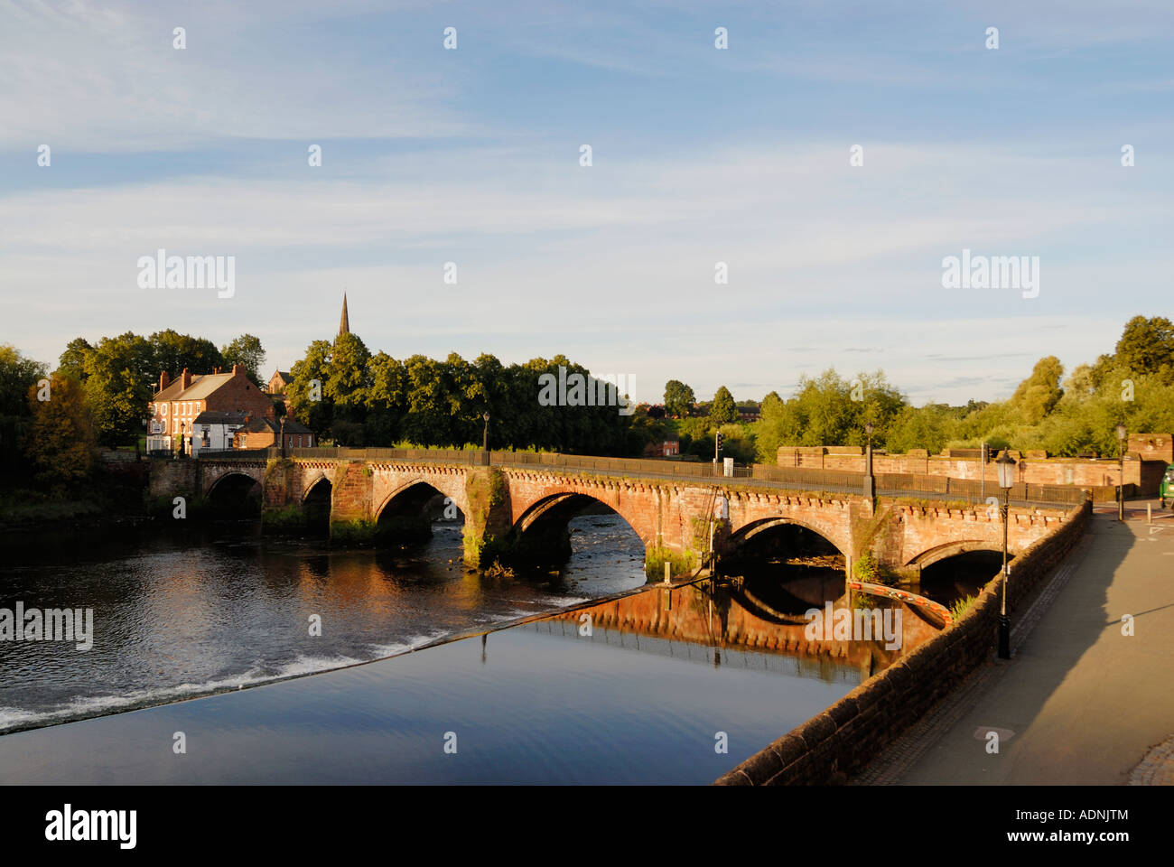 Chester The River Dee and Handbridge in the historic city the ...