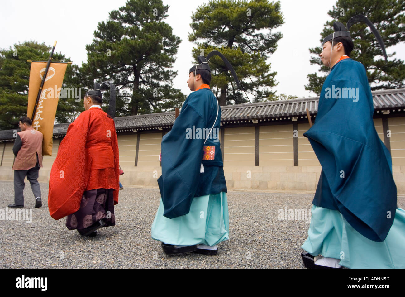 temple priest wearing colourful traditional clothes religious ...