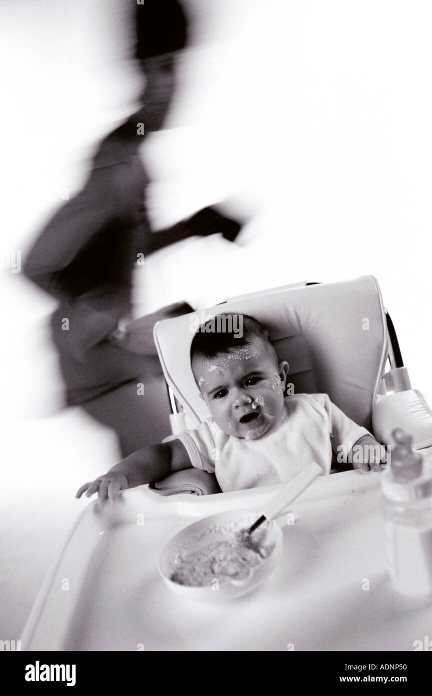Baby highchair crying hi-res stock photography and images - Alamy