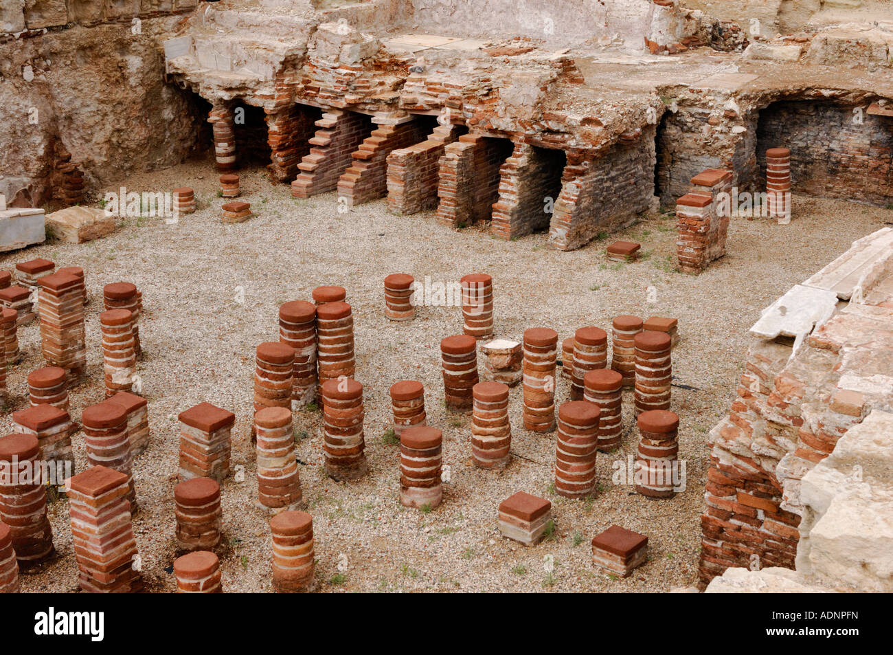 Remains of ancient roman public steam baths Thermae Archaeological Site ...
