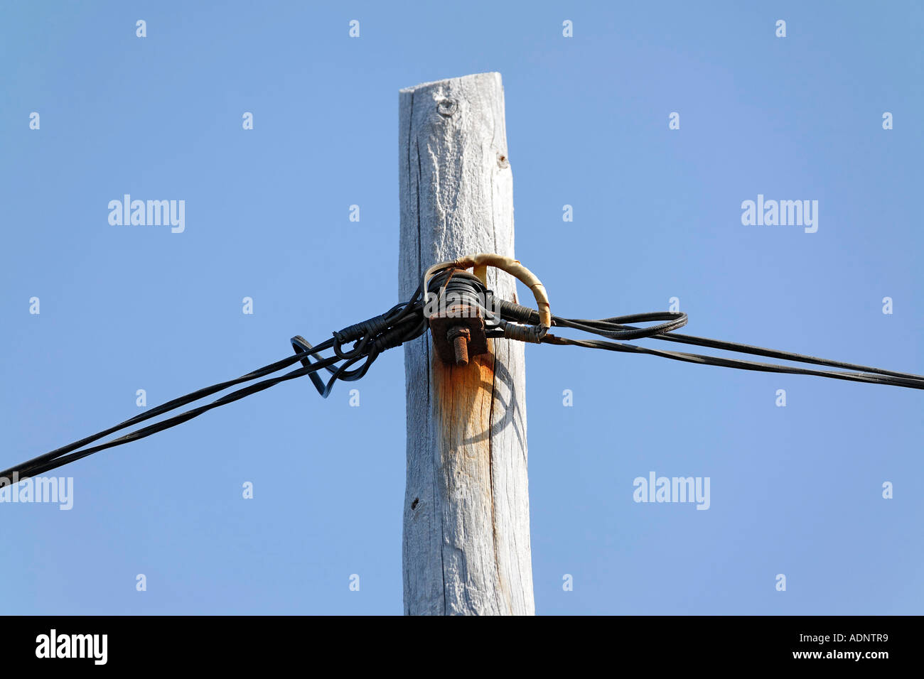 Old power pole Stock Photo - Alamy