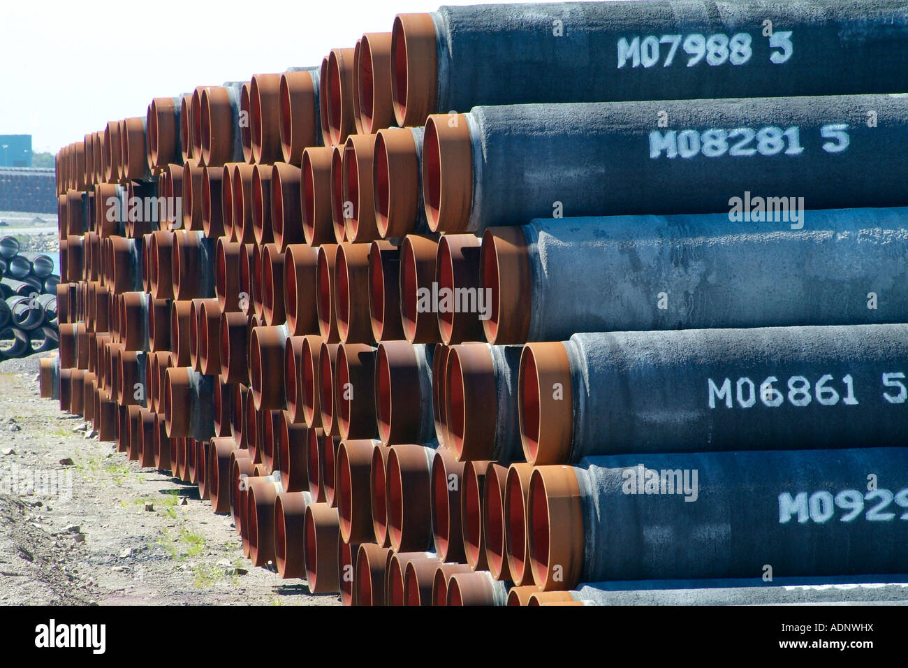 Elements of gas pipelines Stock Photo - Alamy