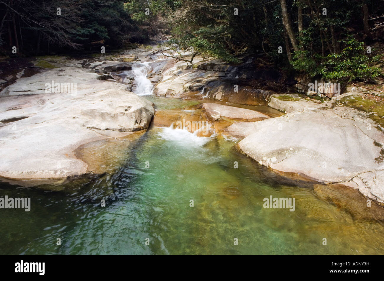 river and waterfall National Park Uwajima Ehime prefecture Shikoku ...