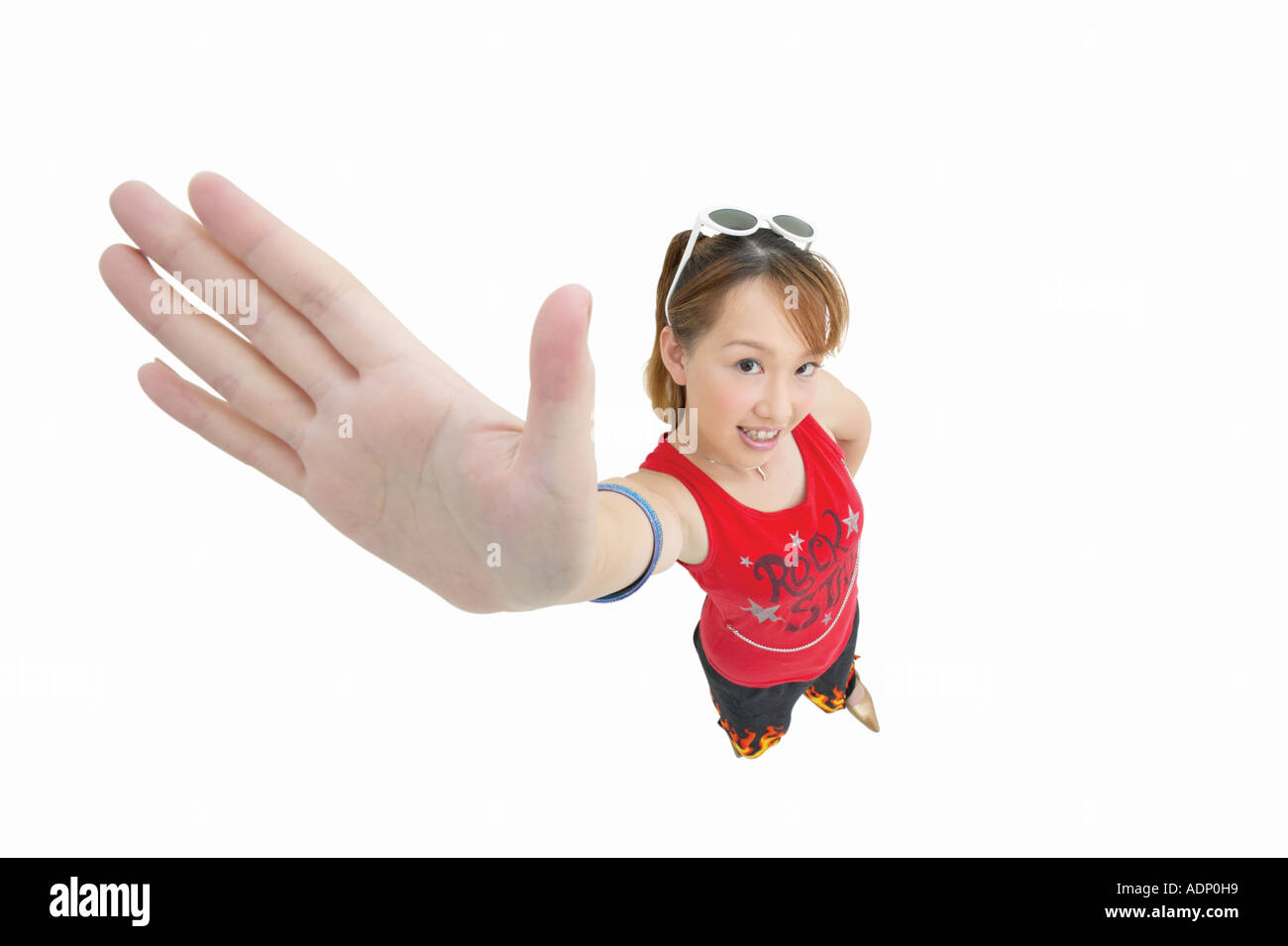 Hand stop red signals hi-res stock photography and images - Alamy