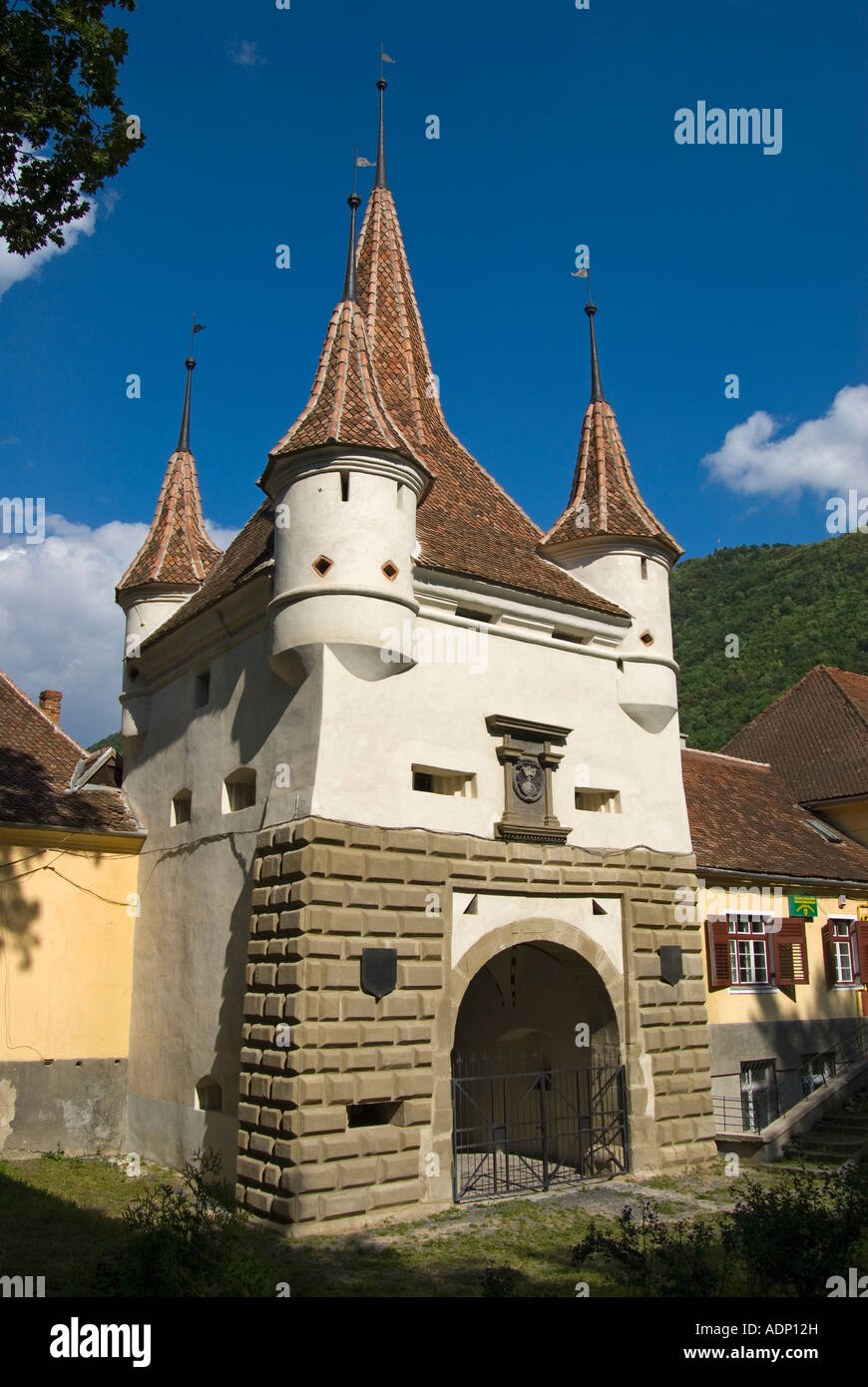 Brasov, Transylvania, Romania. Catherine's Gate - one of the main gates ...