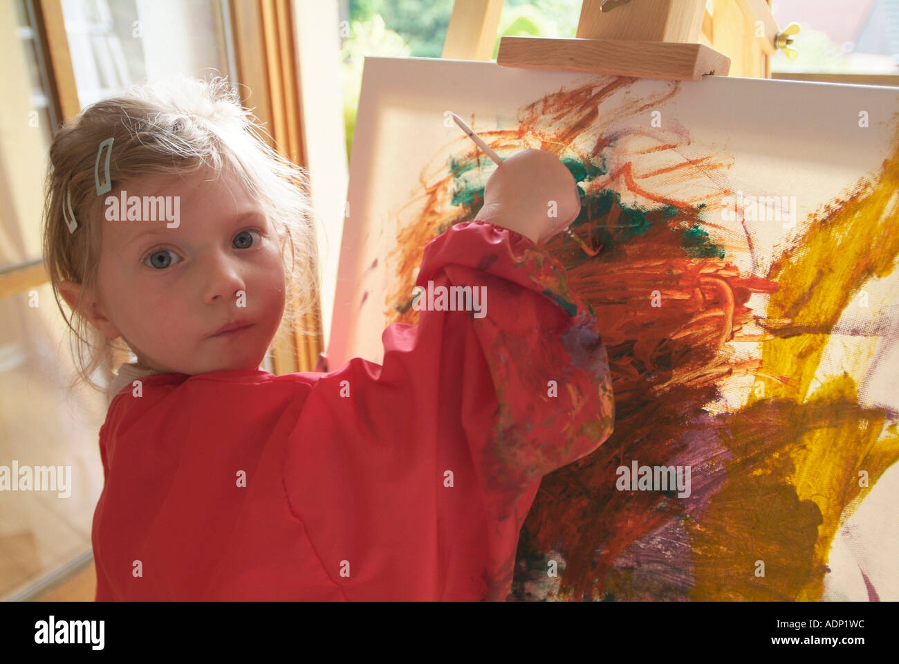 child with paint 2 Stock Photo - Alamy