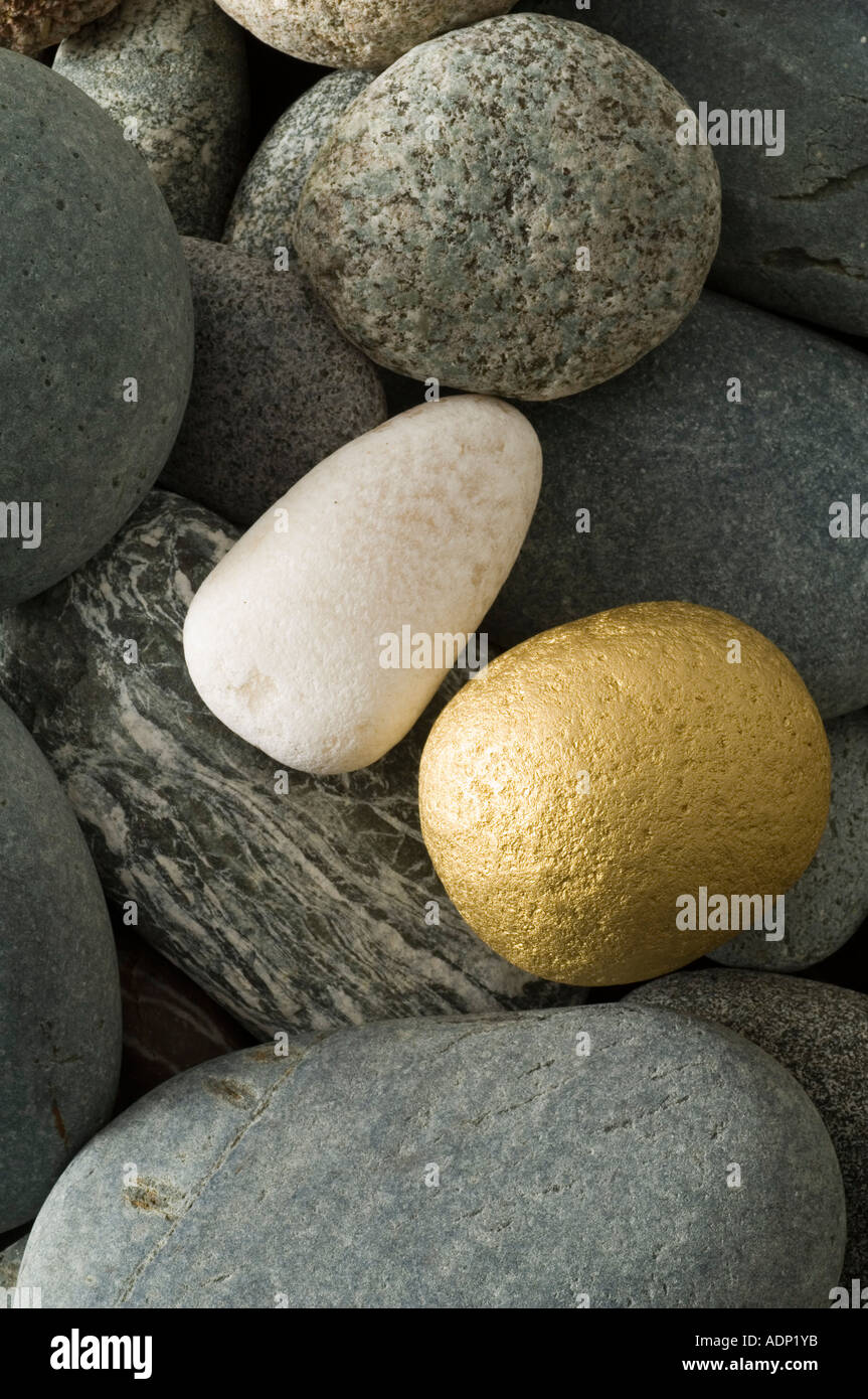 golden stone and grey gravel Stock Photo - Alamy