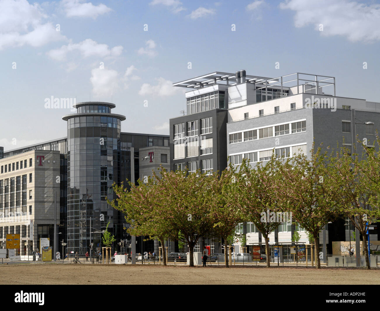 Modern office buildings at the Johannisplatz in Leipzig Germany Stock ...