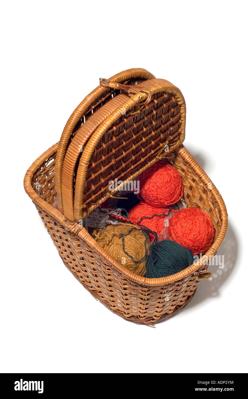 series object on white basket with clew Stock Photo - Alamy