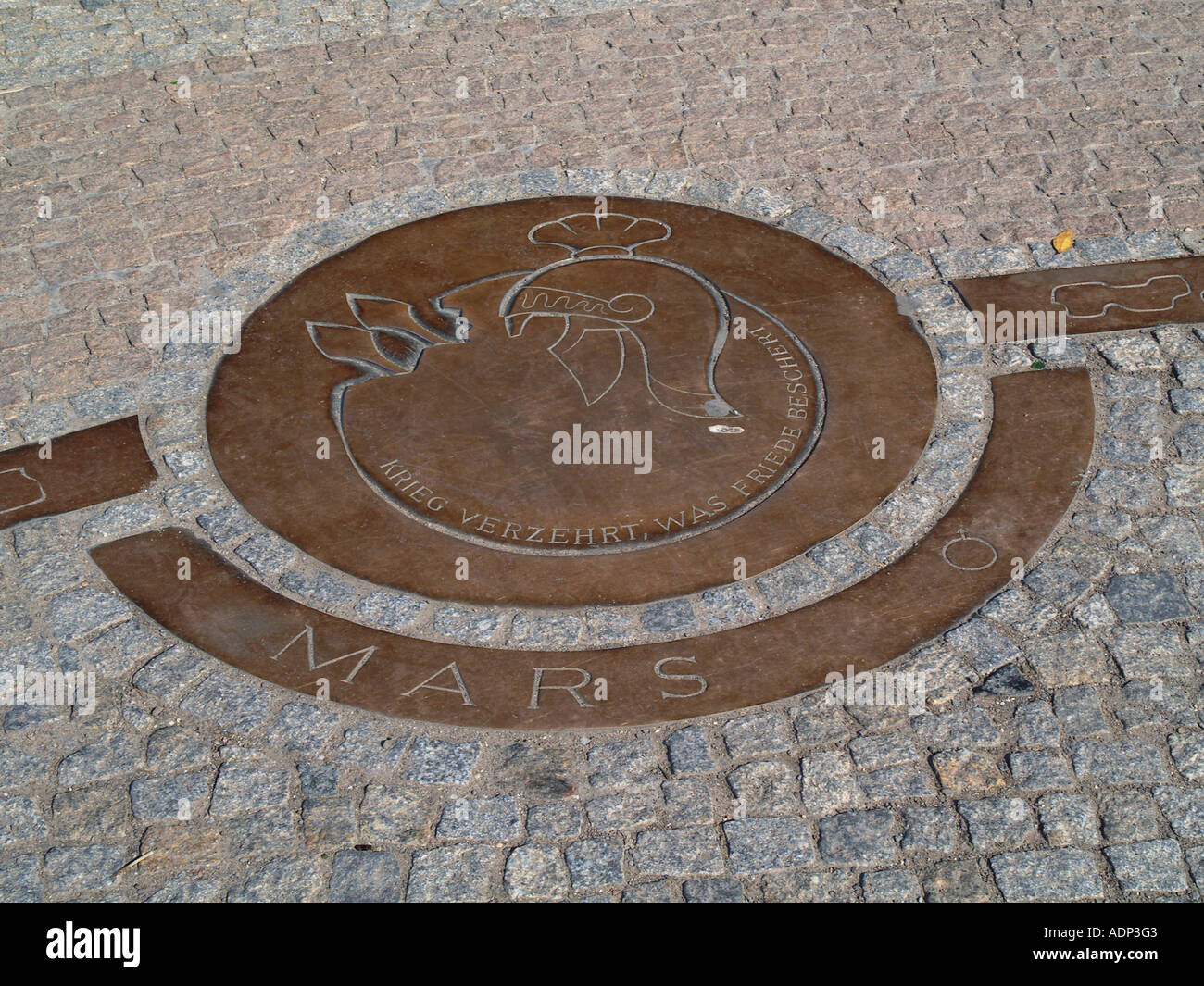 Street ornamentation in Dresden symbol of the god of war Mars Stock ...