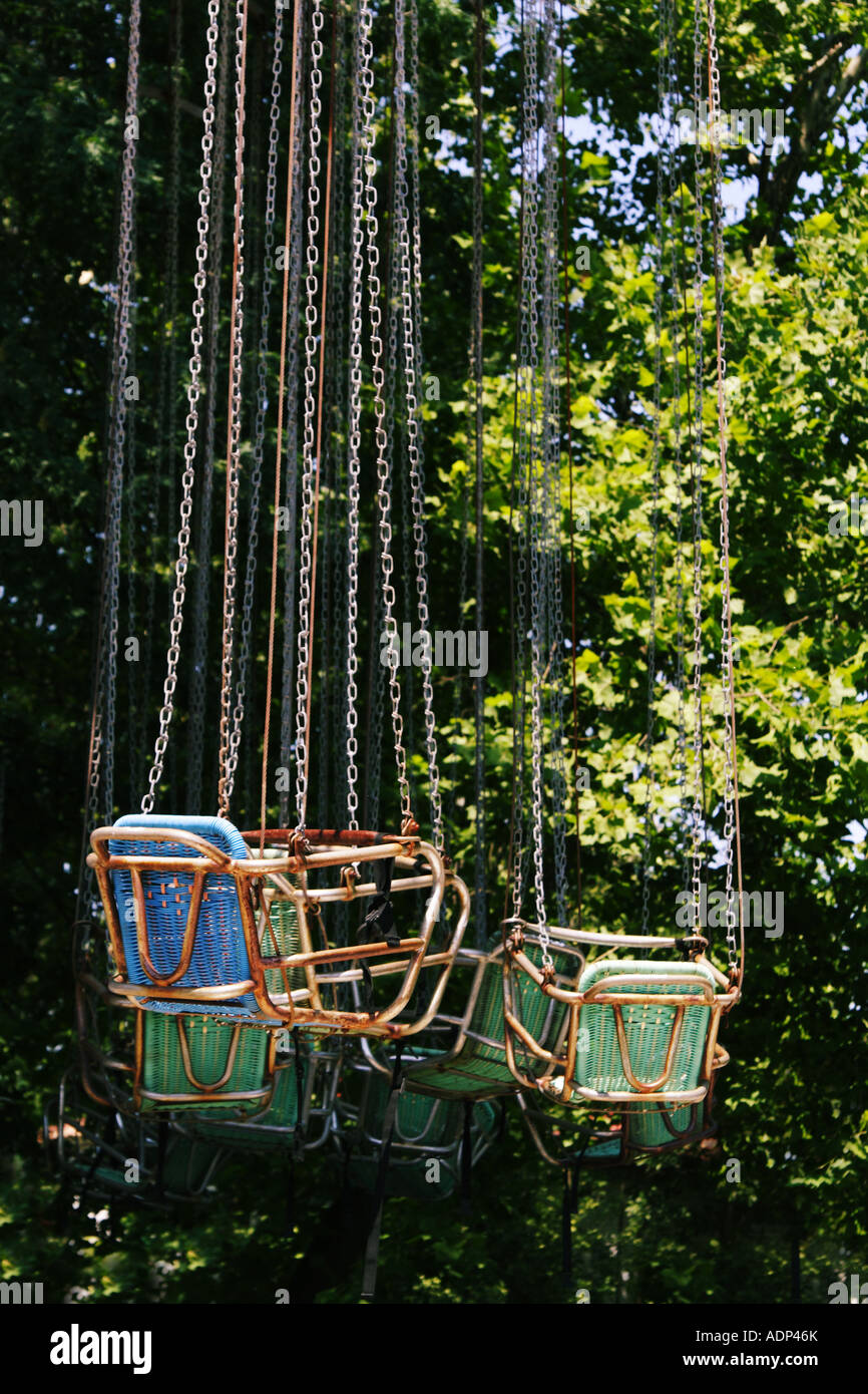 Empty amusement ride seats hi-res stock photography and images - Alamy