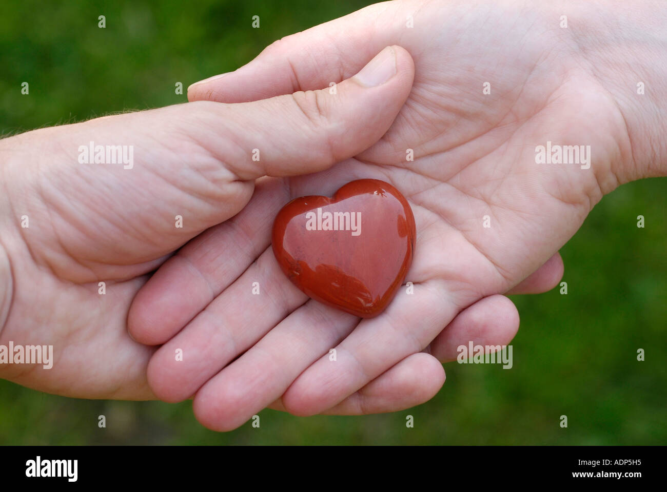 two hands with a heart Stock Photo - Alamy