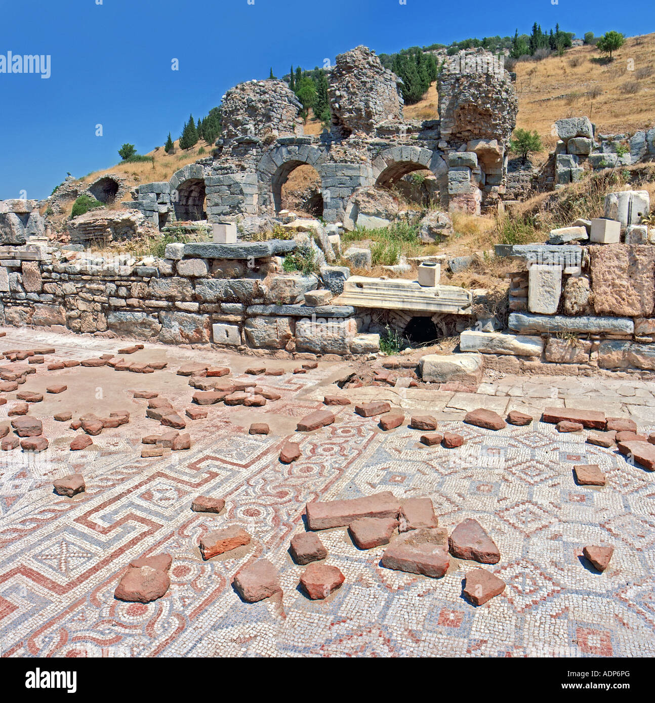 Bath of Varius, Archaeological Site of Ephesus in Turkey Stock Photo ...