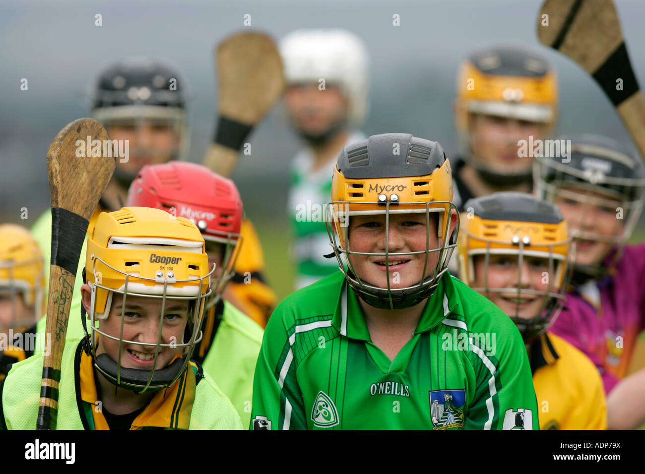 Children playing gaelic sport hurling hi-res stock photography and ...