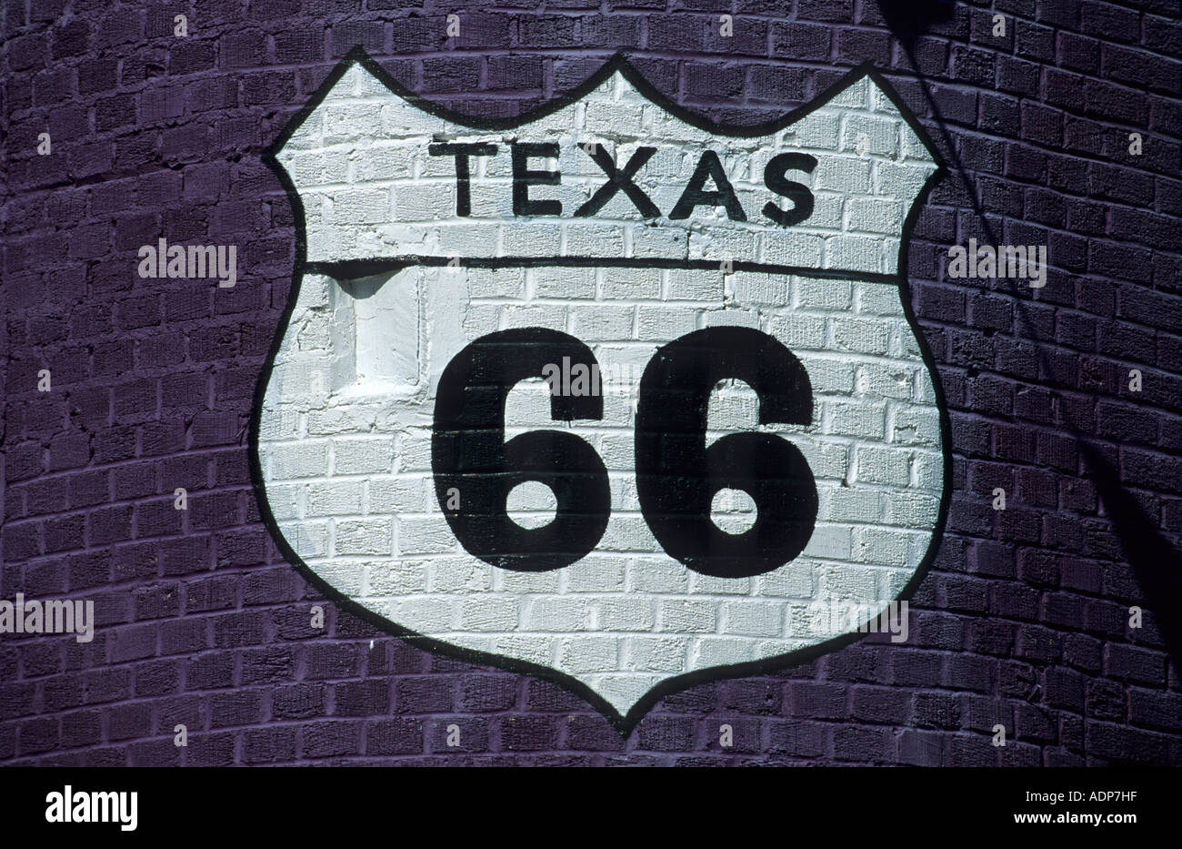 sign of the historic route 66 in Amarillo Texas USA Stock Photo - Alamy