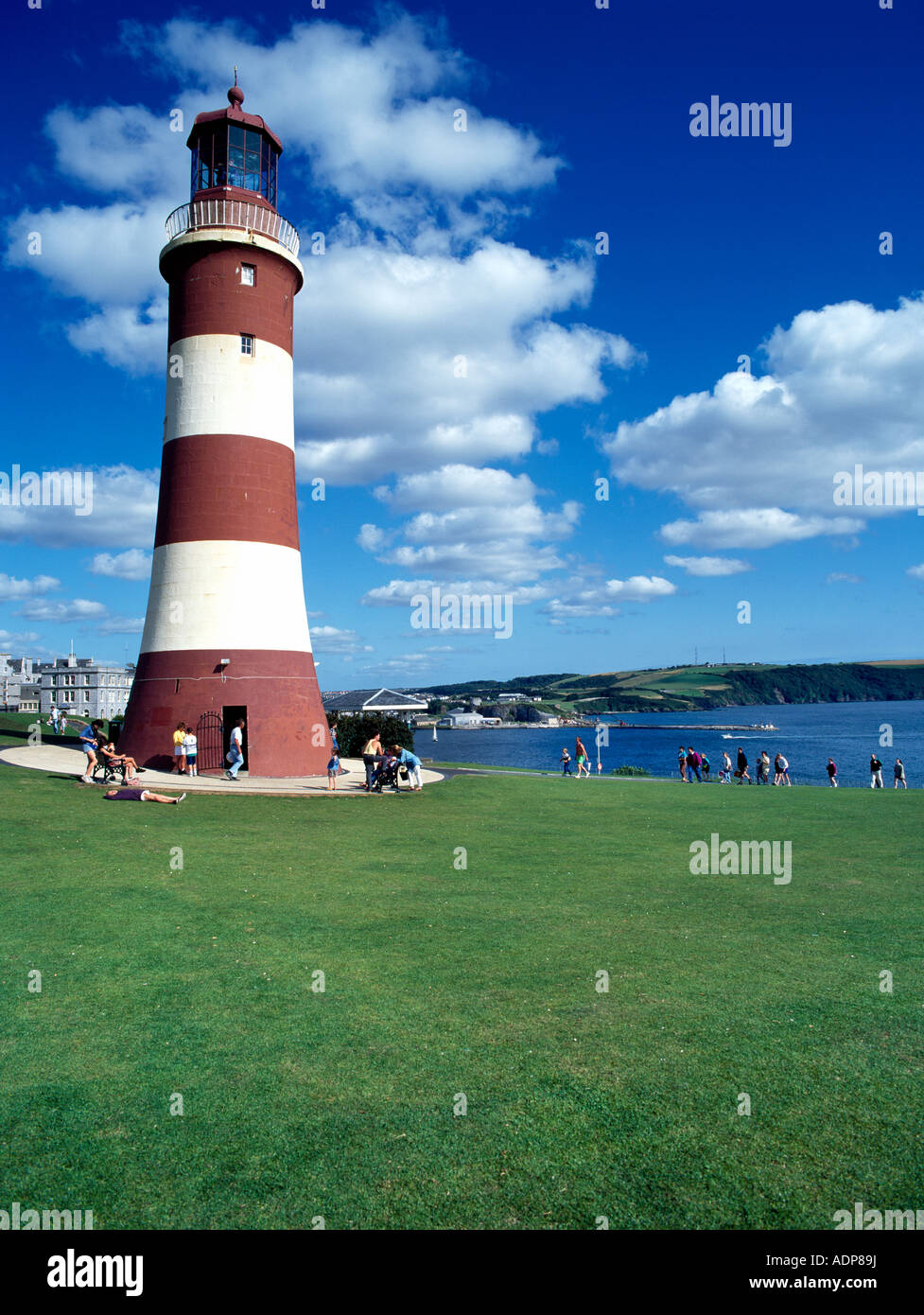 lighthouse at plymouth, england Stock Photo - Alamy