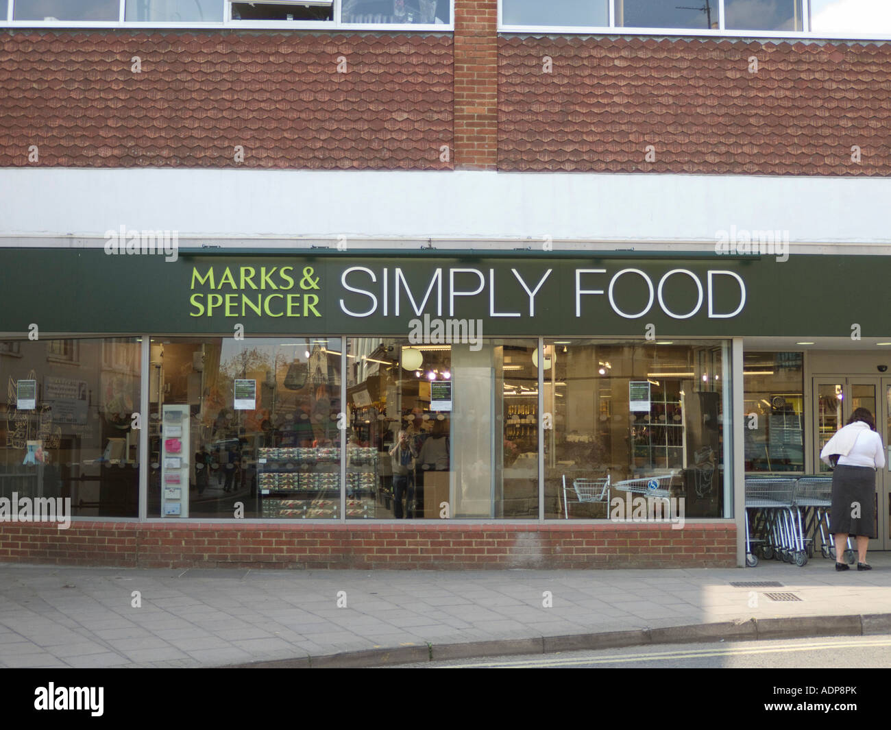 Shop front in Devizes Wiltshire Marks and Spencer food store Stock ...