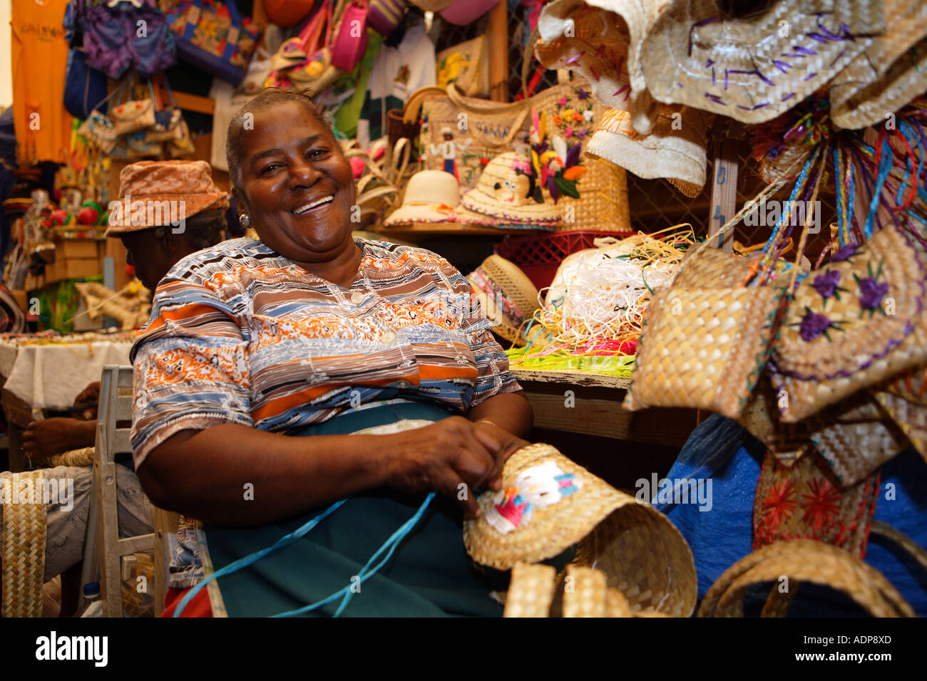 Bahamas straw baskets hi-res stock photography and images - Alamy