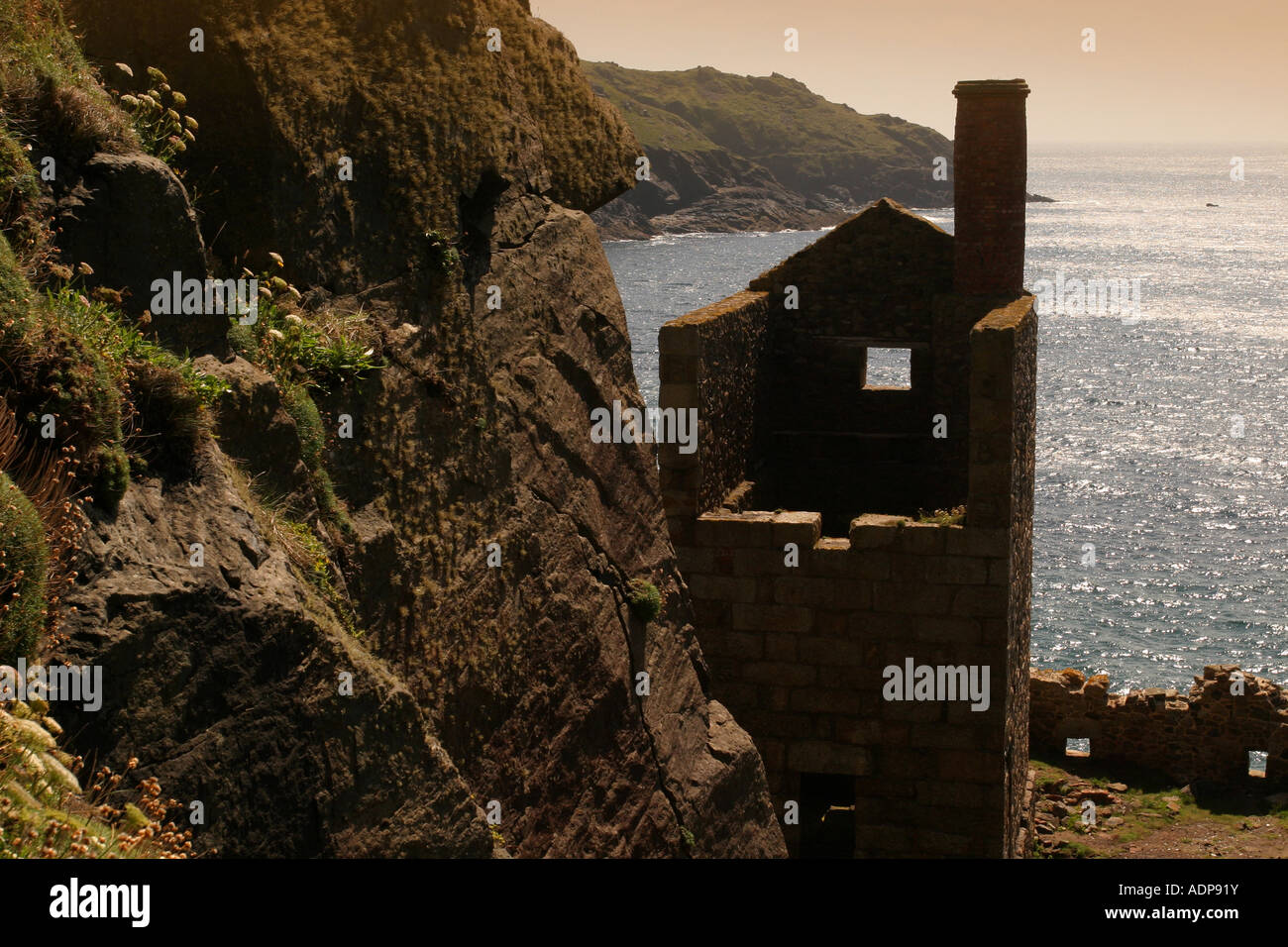 Crown engine house Botallack Cornwall UK Stock Photo - Alamy
